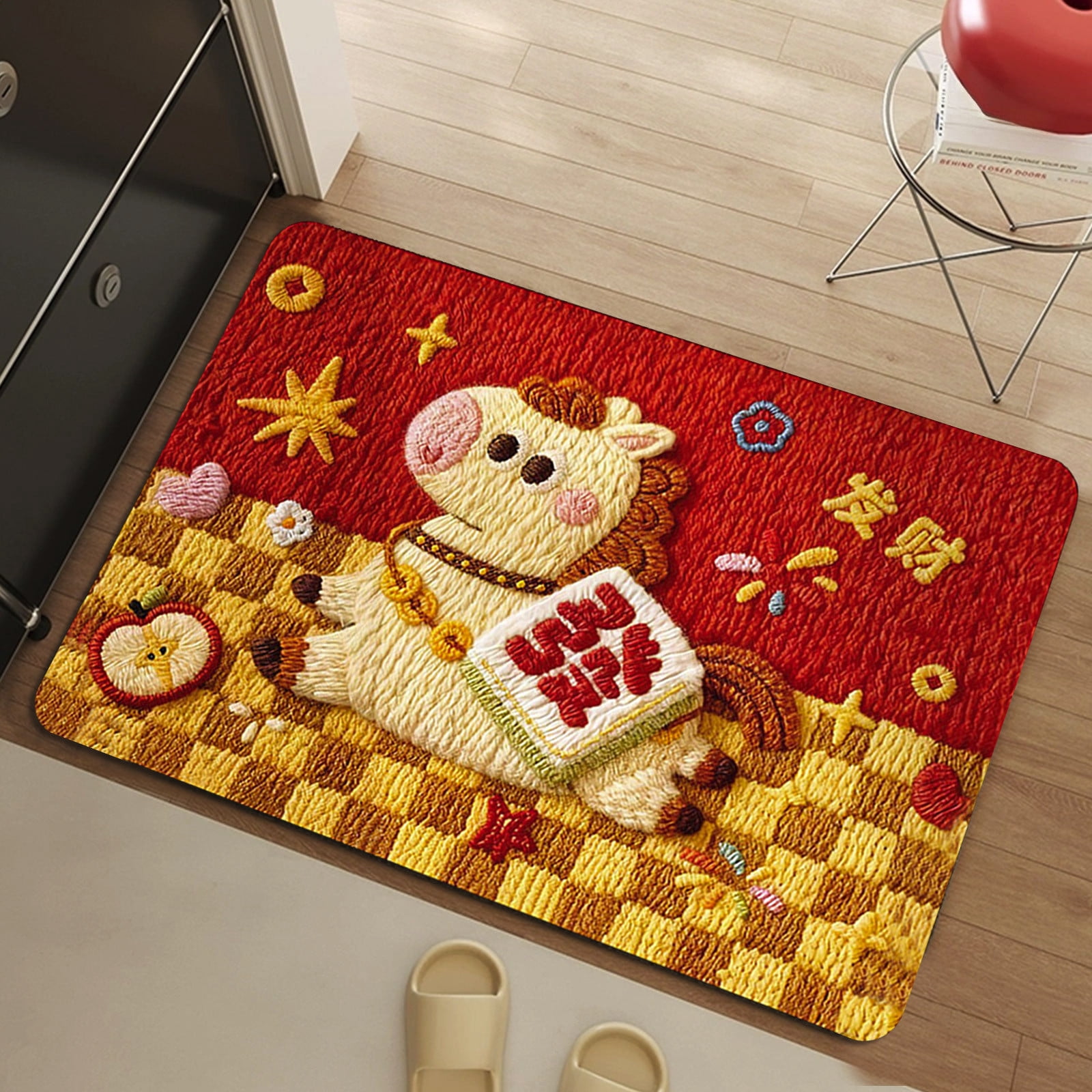 Fzsteel 2026 Year of the Horse Doormat - Durable Polyester Entrance Mat ...