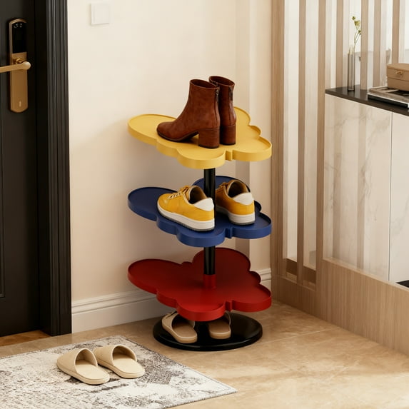 Fzsteel 3-Tier Butterfly Shoe Rack with Detachable Design, Easy ...