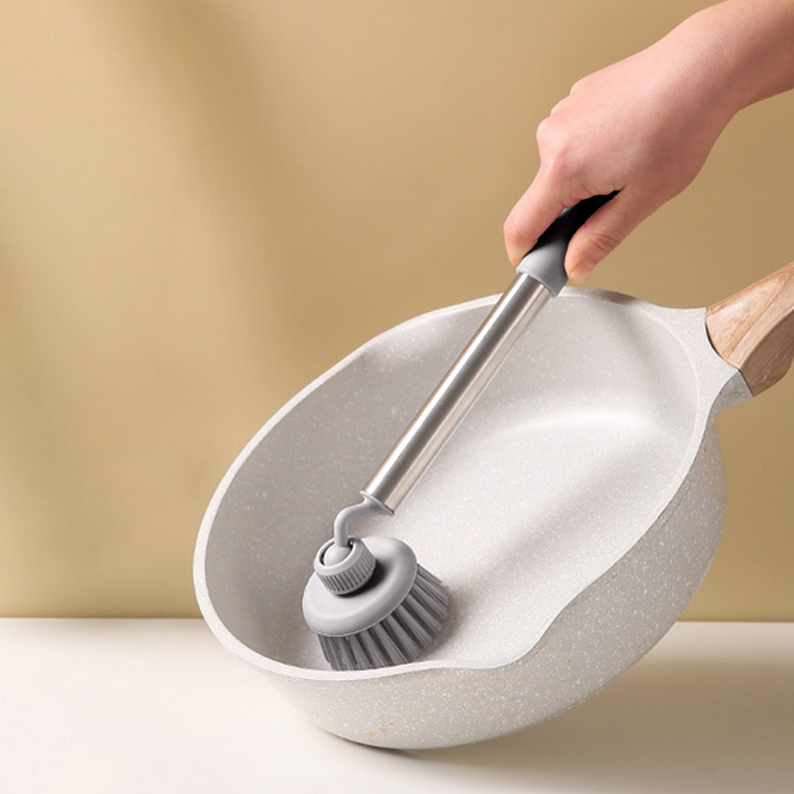 Fzsteel 360-Degree Rotating Kitchen Pot and Pan Cleaning Brush with ...