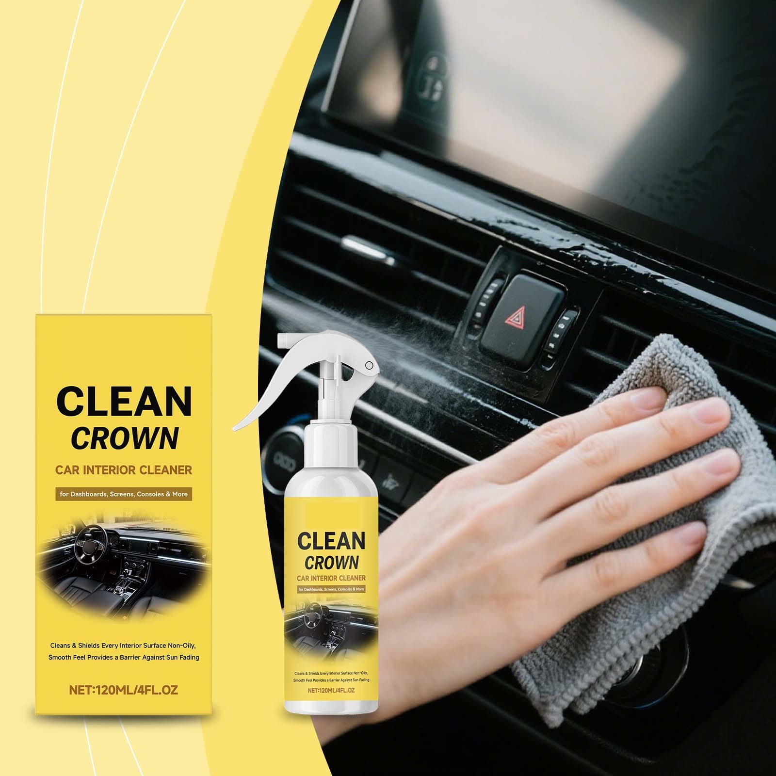 Fzsteel Car Interior Cleaning Spray Multi-Surface Cleaner for Leather ...