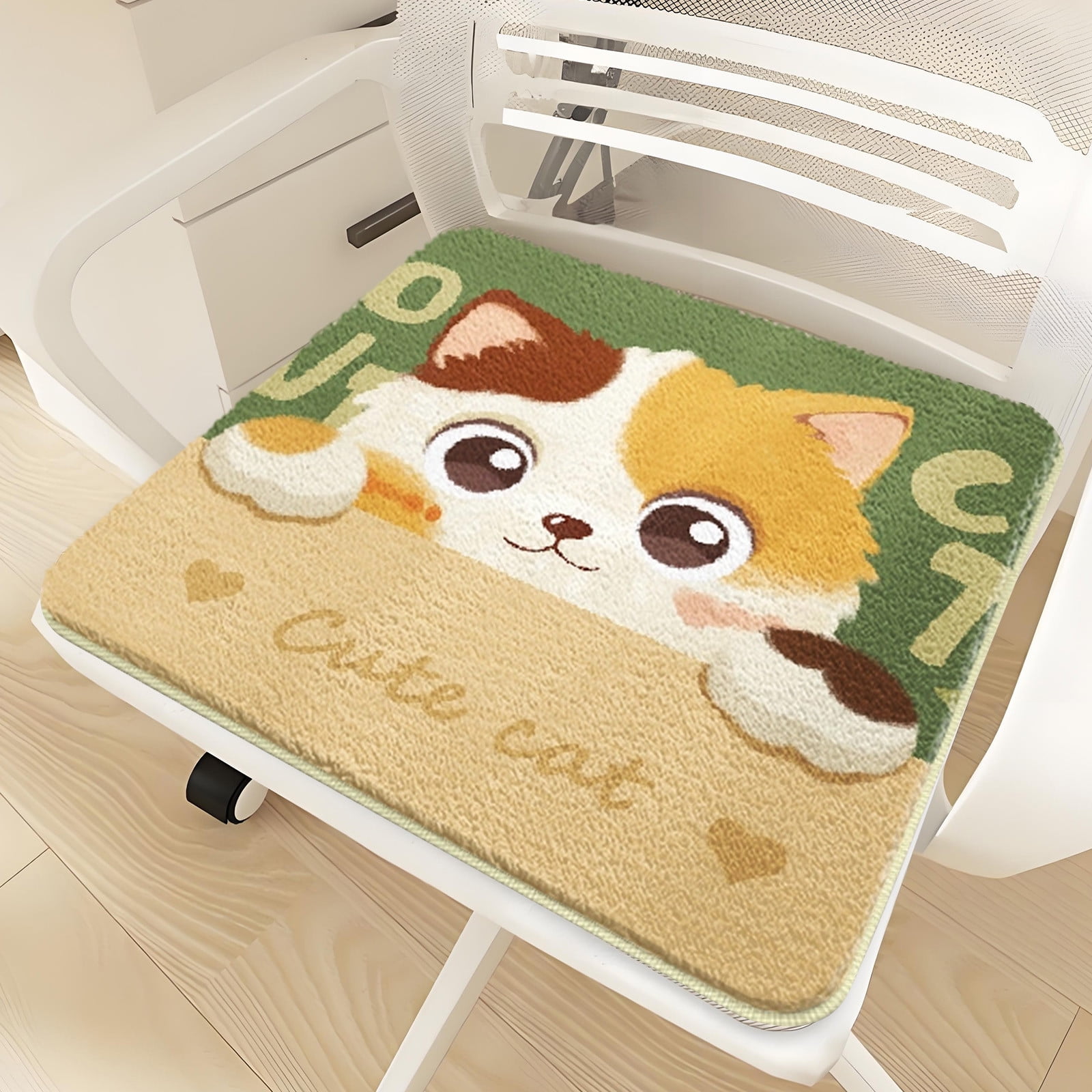 Fzsteel Cat-Themed Winter Chair Cushion with Non-Slip Bottom and ...