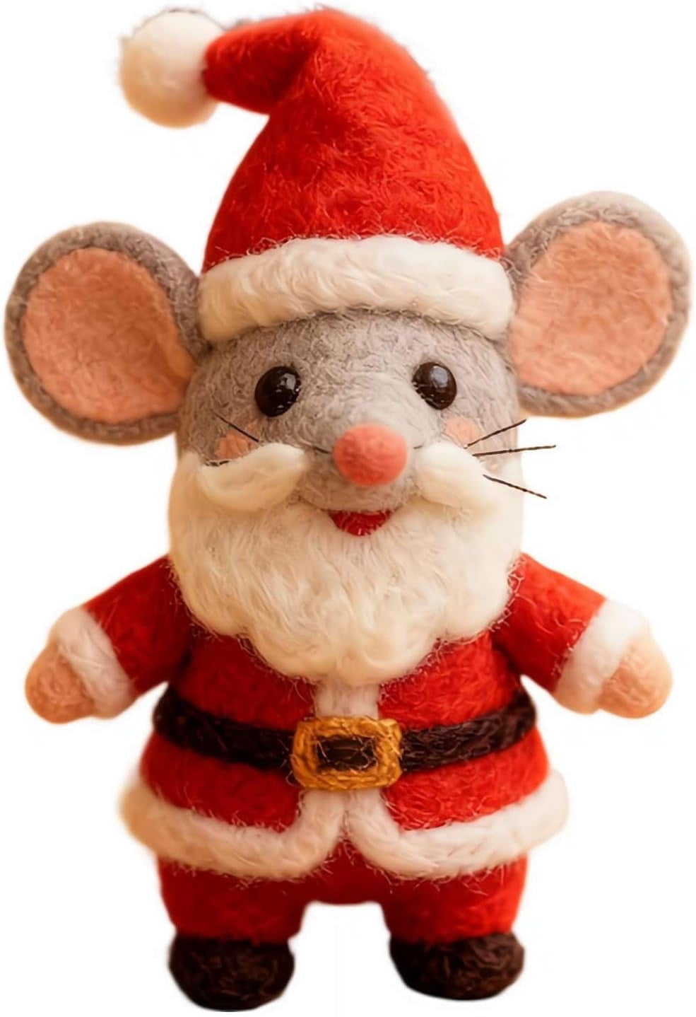 Fzsteel Christmas Felt Mouse Ornaments Handmade Santa Claus Wool Felt ...
