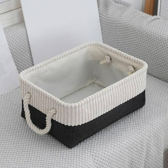 Fzsteel Foldable Fabric Storage Basket with Handles, Multi-Purpose Home ...
