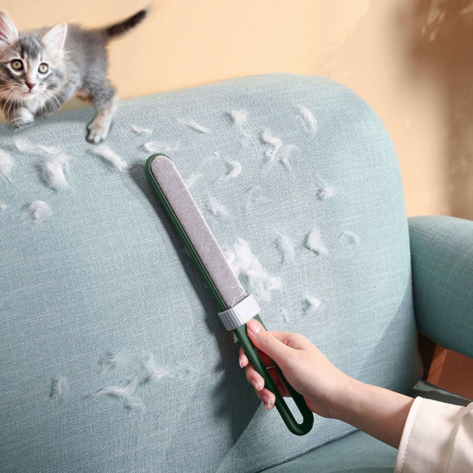 Fzsteel Pet Hair Remover Brush for Clothes and Furniture with Long ...