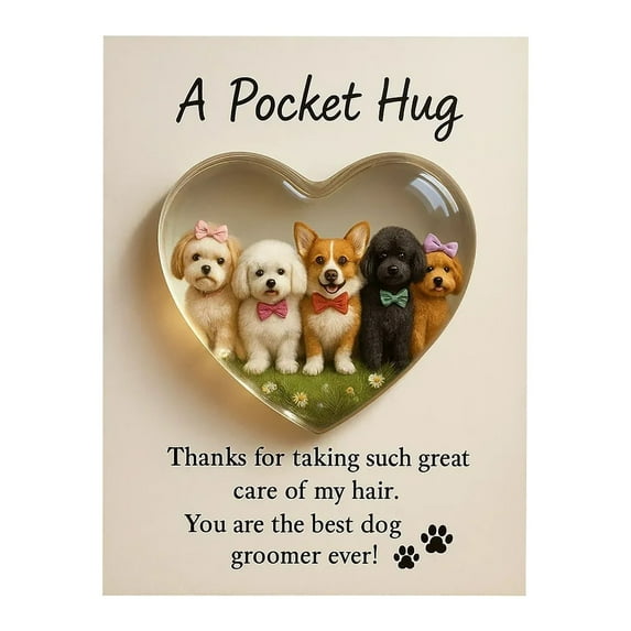 Fzsteel A Pocket Full Of Love Thank You Card For Dog Groomers ...