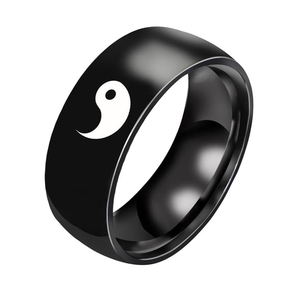 Fzsteel Stainless Steel Yin Yang Spinning Ring Non-Fade Swivel Design ...