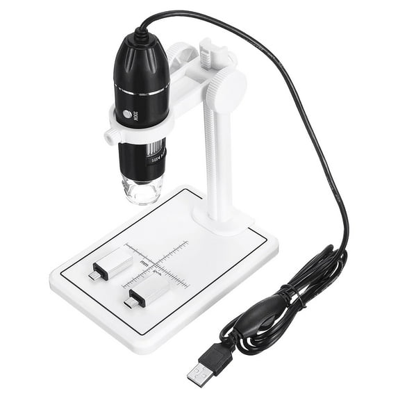 Fzsteel USB Digital Microscope 1600X Magnification with 8 LED Lights, Handheld Portable ...