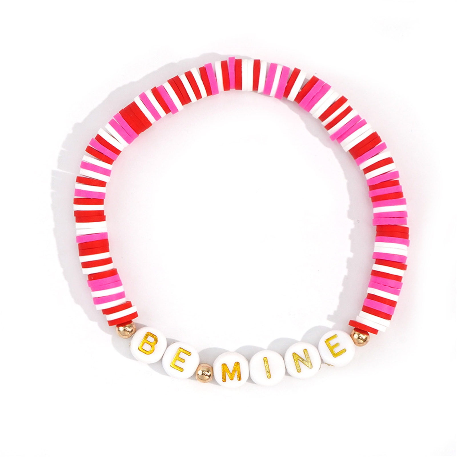 Fzsteel Unique Valentine's Day Gift Soft Ceramic Beaded Bracelet with ...