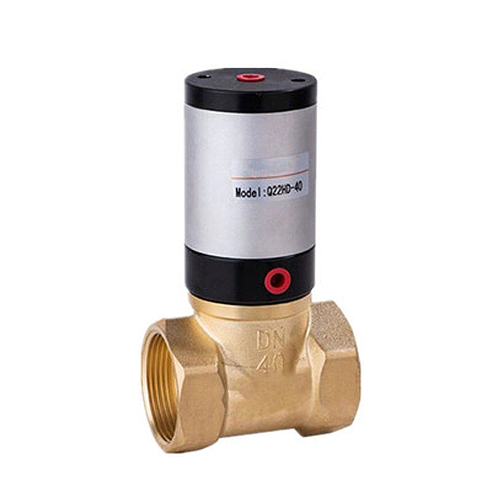 G 1/2" 3/4" 1" DN50 2/2 Way Brass Pneumatic Cut-Off Control Air Valve N ...