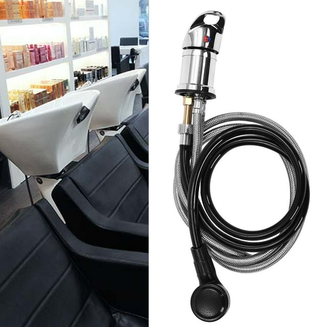 G 1/2" Hot & Cold Water Faucet Shampoo Bowl Shower Head Wash Hair Tap ...