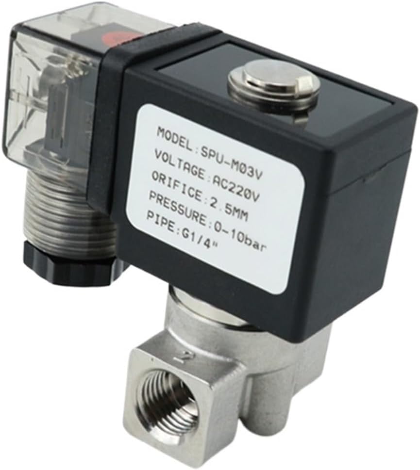G 1/4" DN8 VX2120-08-SS-NC Normally Closed Stainless Steel Solenoid ...