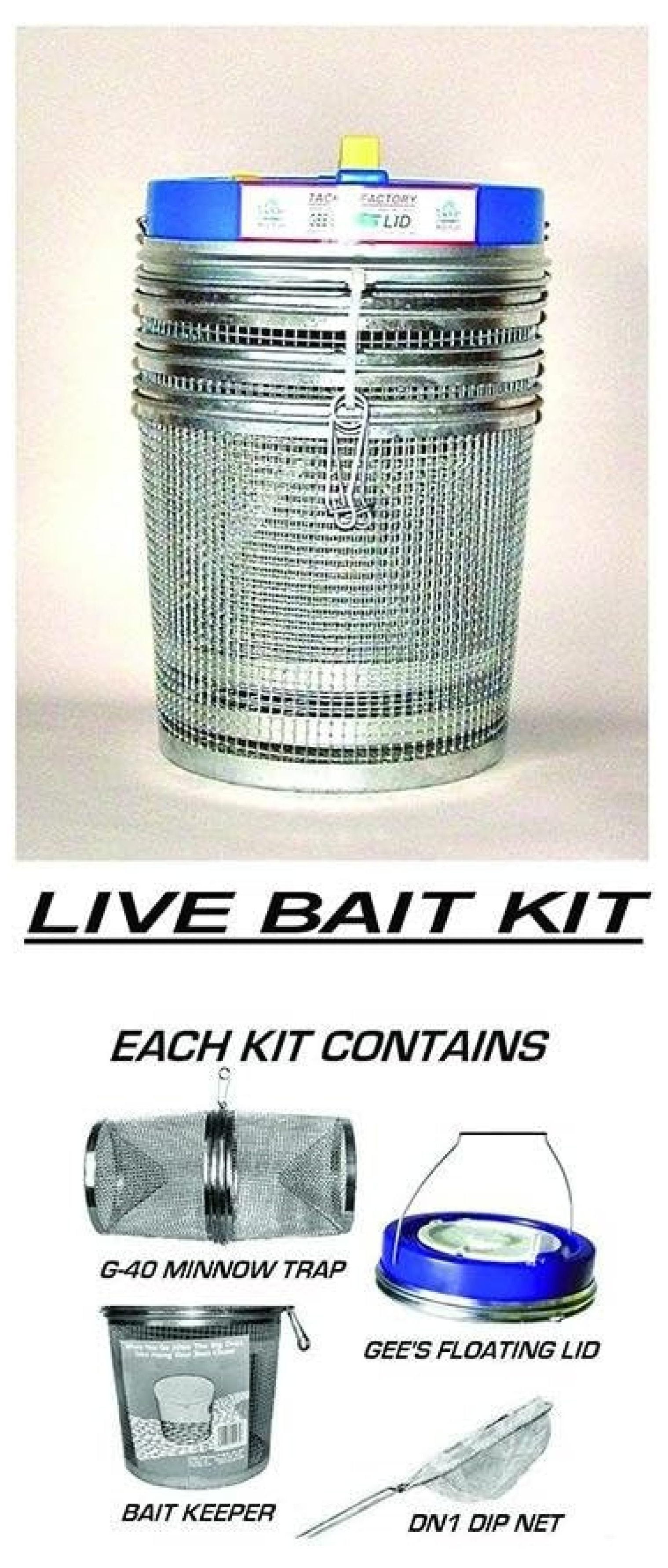 G-40KIT Floating Complete Bait Kit w/Trap Bait Keeper Lid & Net ...