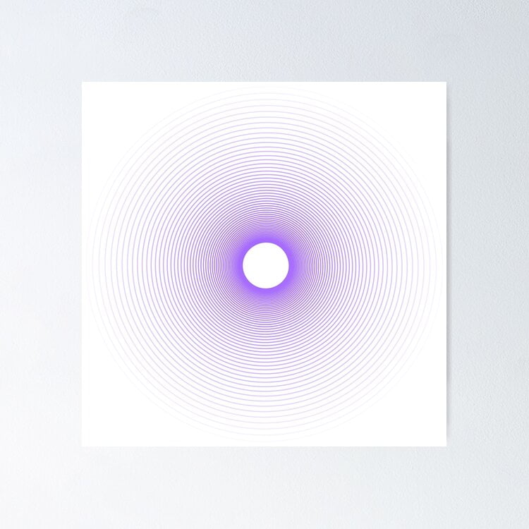 G 76 Purple Concentric Circles Ii. Poster- Unframed Poster | Wall Art ...