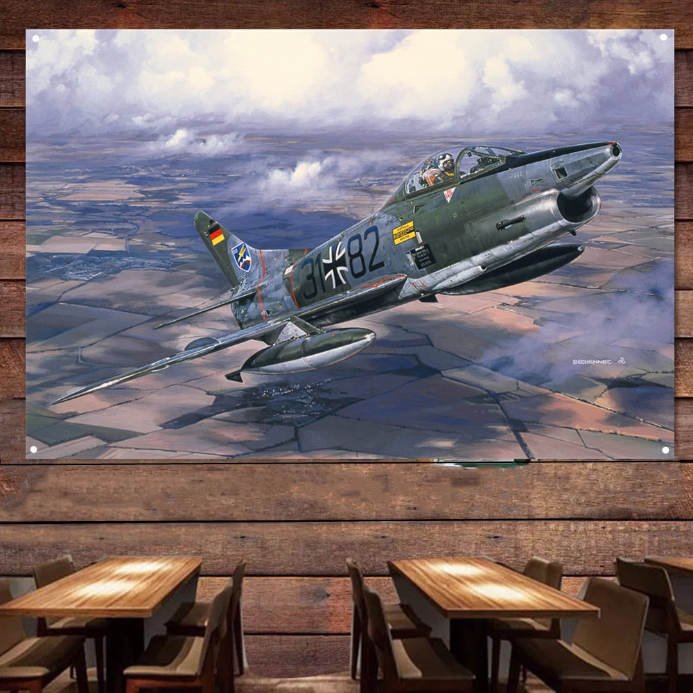 G.91 R1 Gina Fighter Jet Canvas Print Poster - Decorate Your Wall with ...