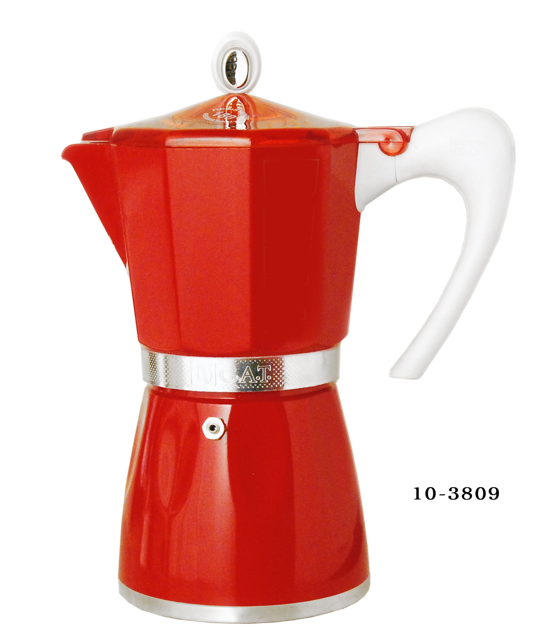 G.A.T. 9-Cup Aluminum Stove-top, Red - Walmart.com