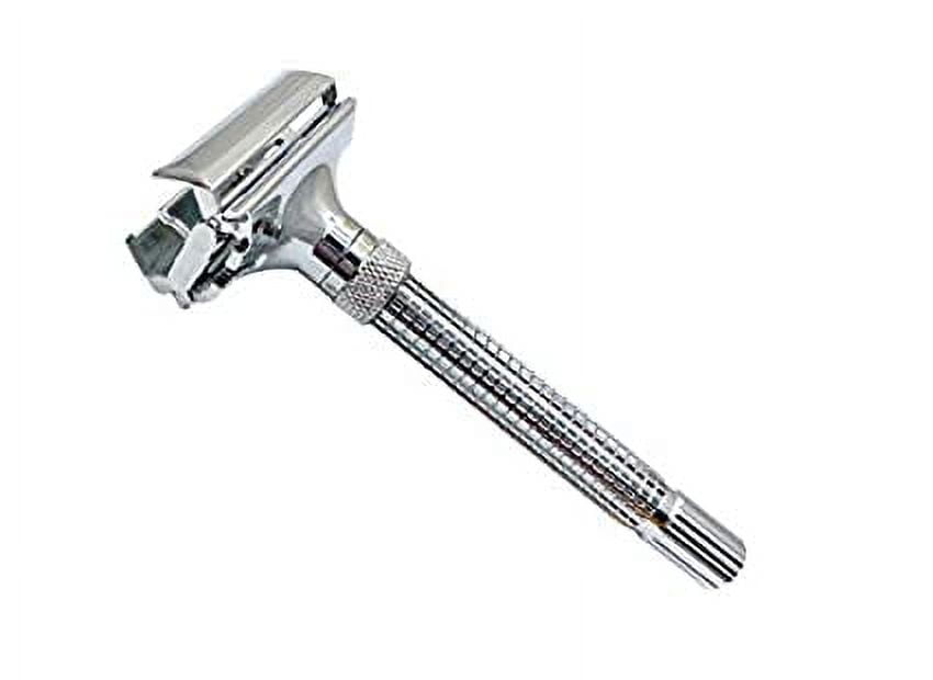 G.B.S Classic Chrome Adjustable Butterfly Open Double Edge Safety Razor ...