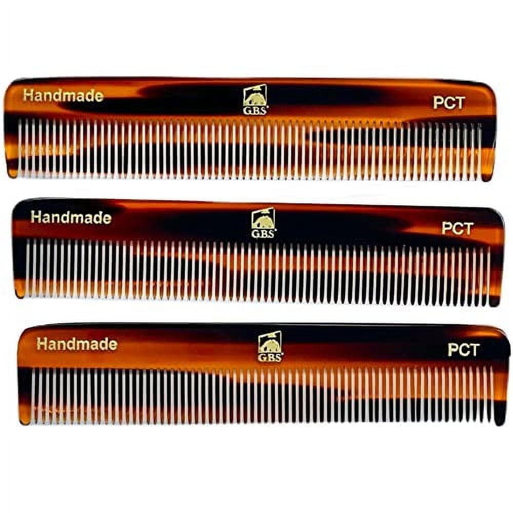 G.B.S PCT Pocket Hair Comb - 5 Inch, Tortoise - Pack of 3 - Great for ...