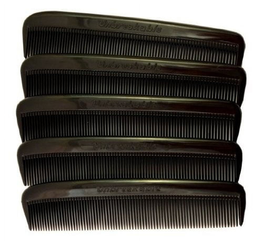 G.B.S Plastic Dressing Comb For Black Hair, Smooth Teeth, Black - Pack ...