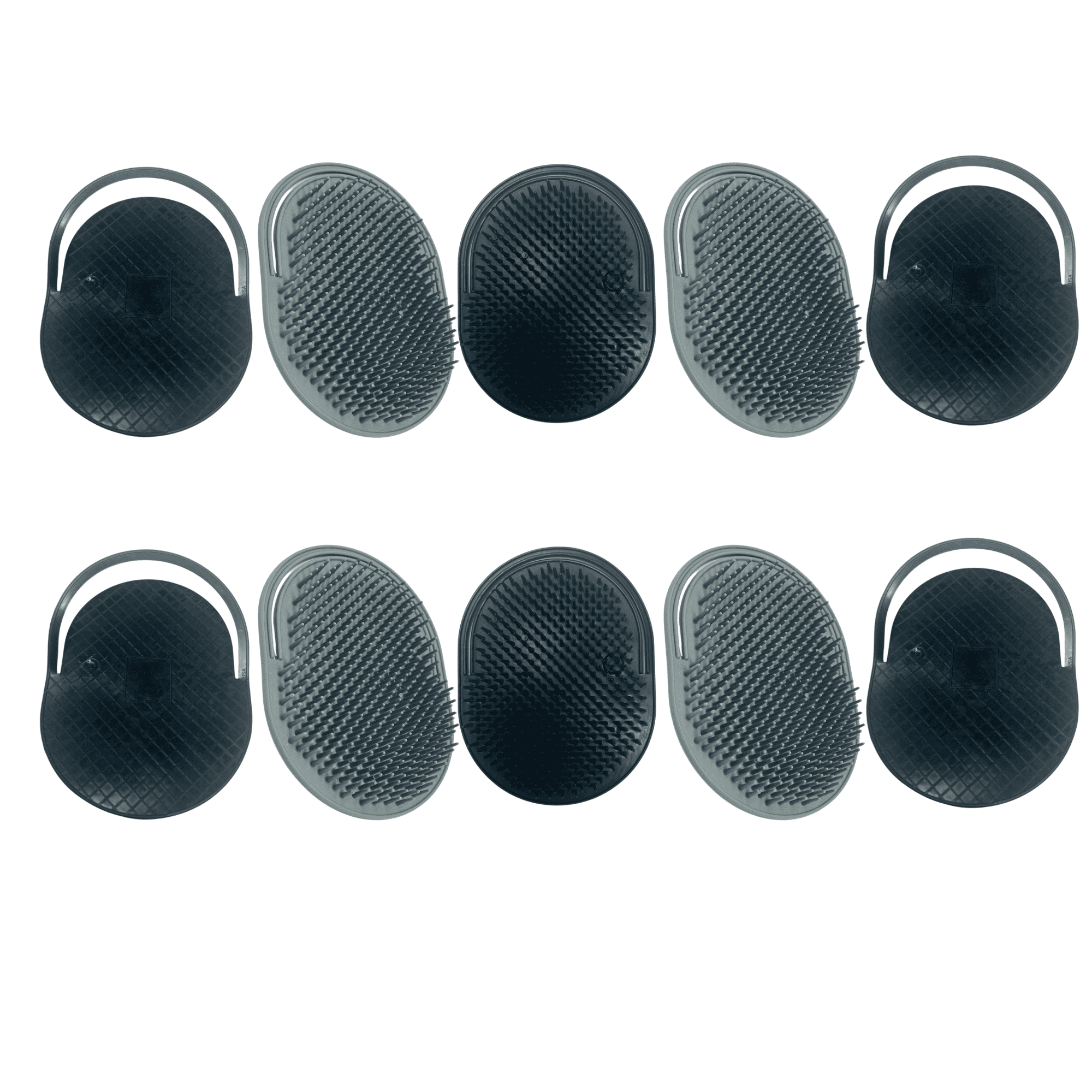 G.B.S Gray & Black Palm Hair Brush Portable Styling Comb, Set of 10 ...