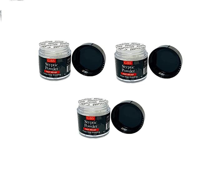 G.B.S Styptic Powder, 5g, Helps Stop Bleeding, Pack of 3 - Walmart.com
