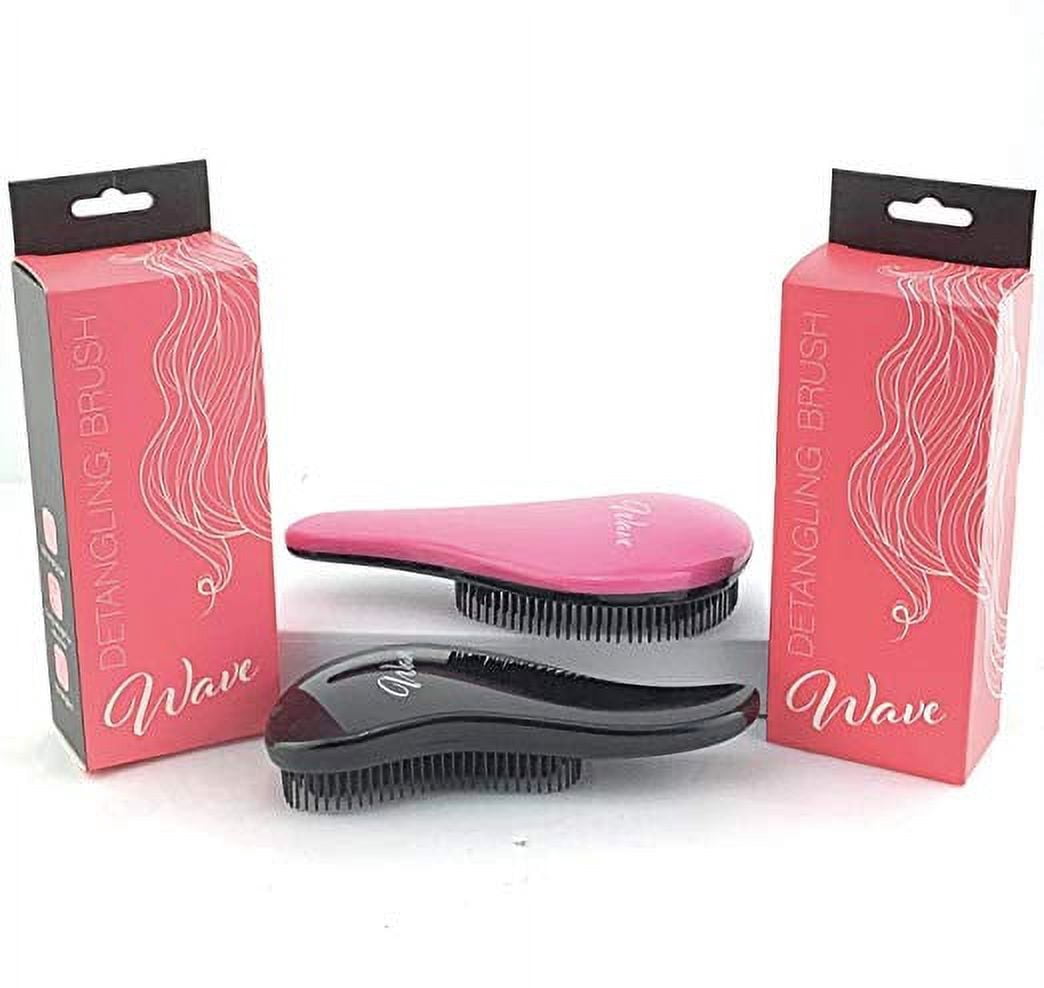 G.B.S Wave Detangling Hair Brush Women Unisex, Pack of 2 (1 Black, 1 ...