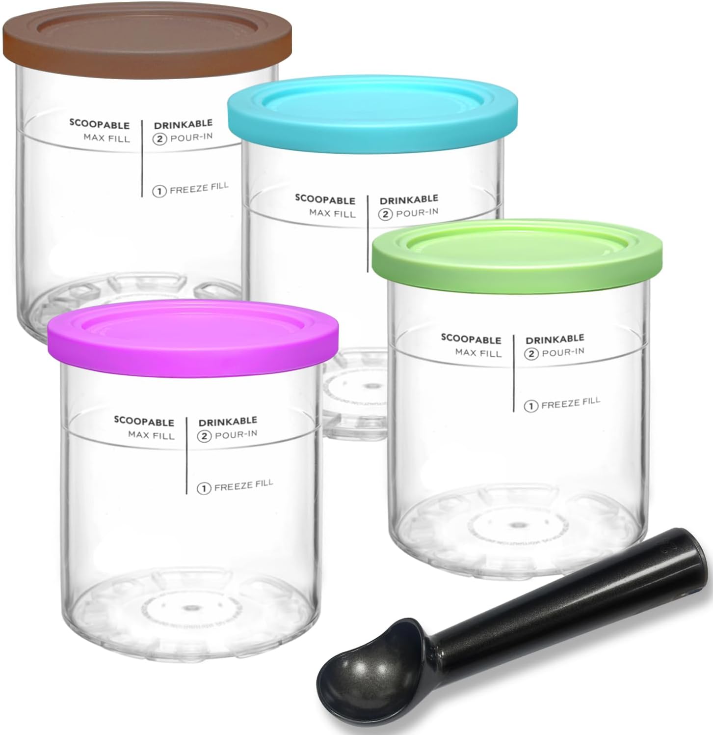 G Best Us Replacement Ninja Creamery Deluxe Pints And Lids 4 Pack