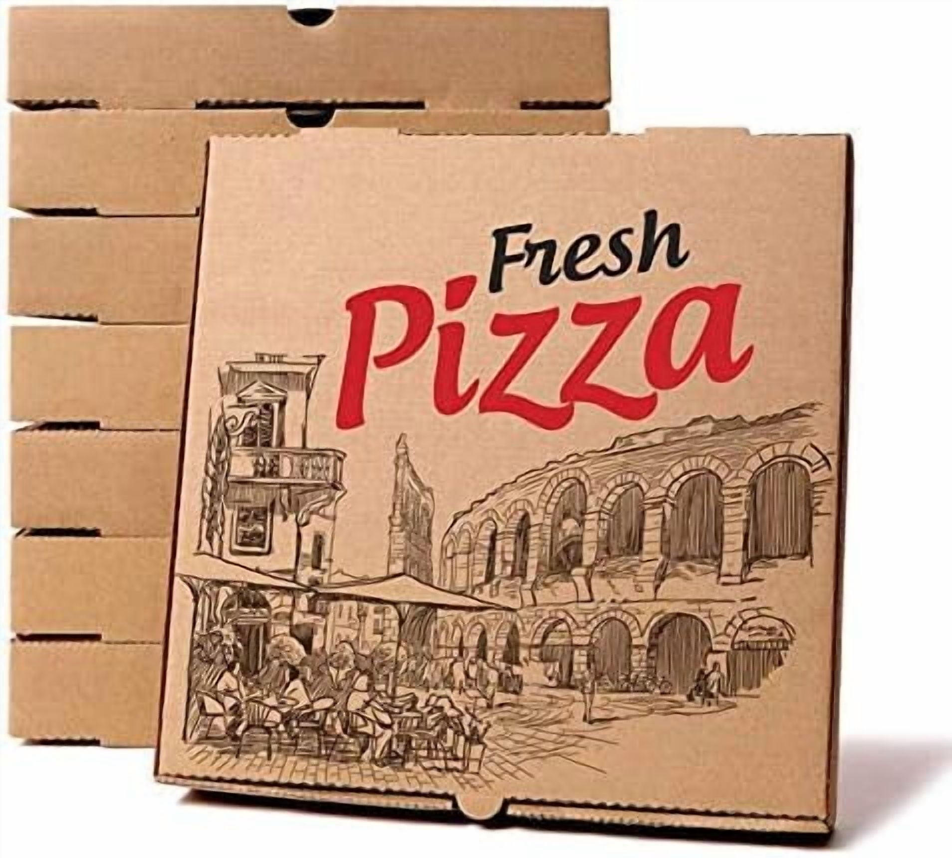 G.C.C.CONVERTING CORPORATION 16" x 16" Square Pizza Boxes - Pizza Boxes - Thick Cardboard Pizza ...