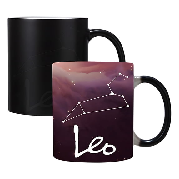 G Ceramic Temperature-Activated Color Changing Mug Set Featuring Zodiac ...