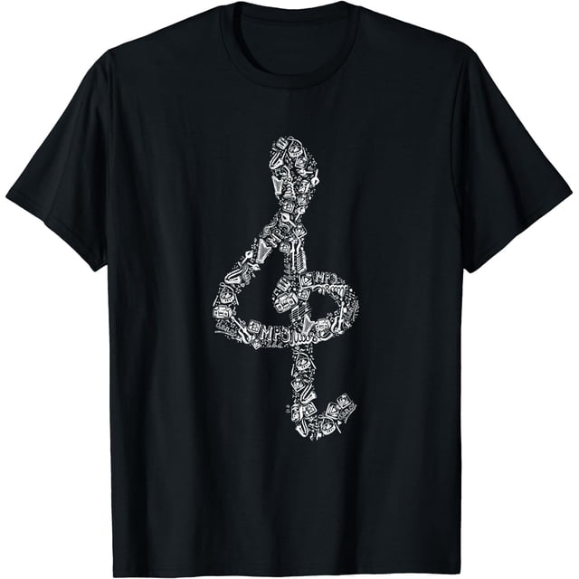 G-Clef Music Treble Clef Gift for Musicians & Music Teachers T-Shirt ...