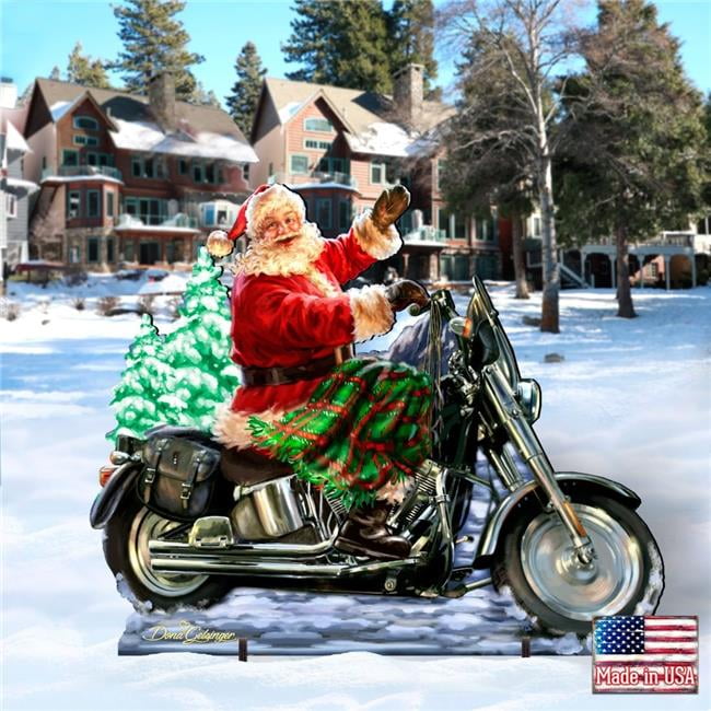G. Debrekht 8461029F-1553 Santa Motorcycle Rider Christmas Outdoor Yard ...