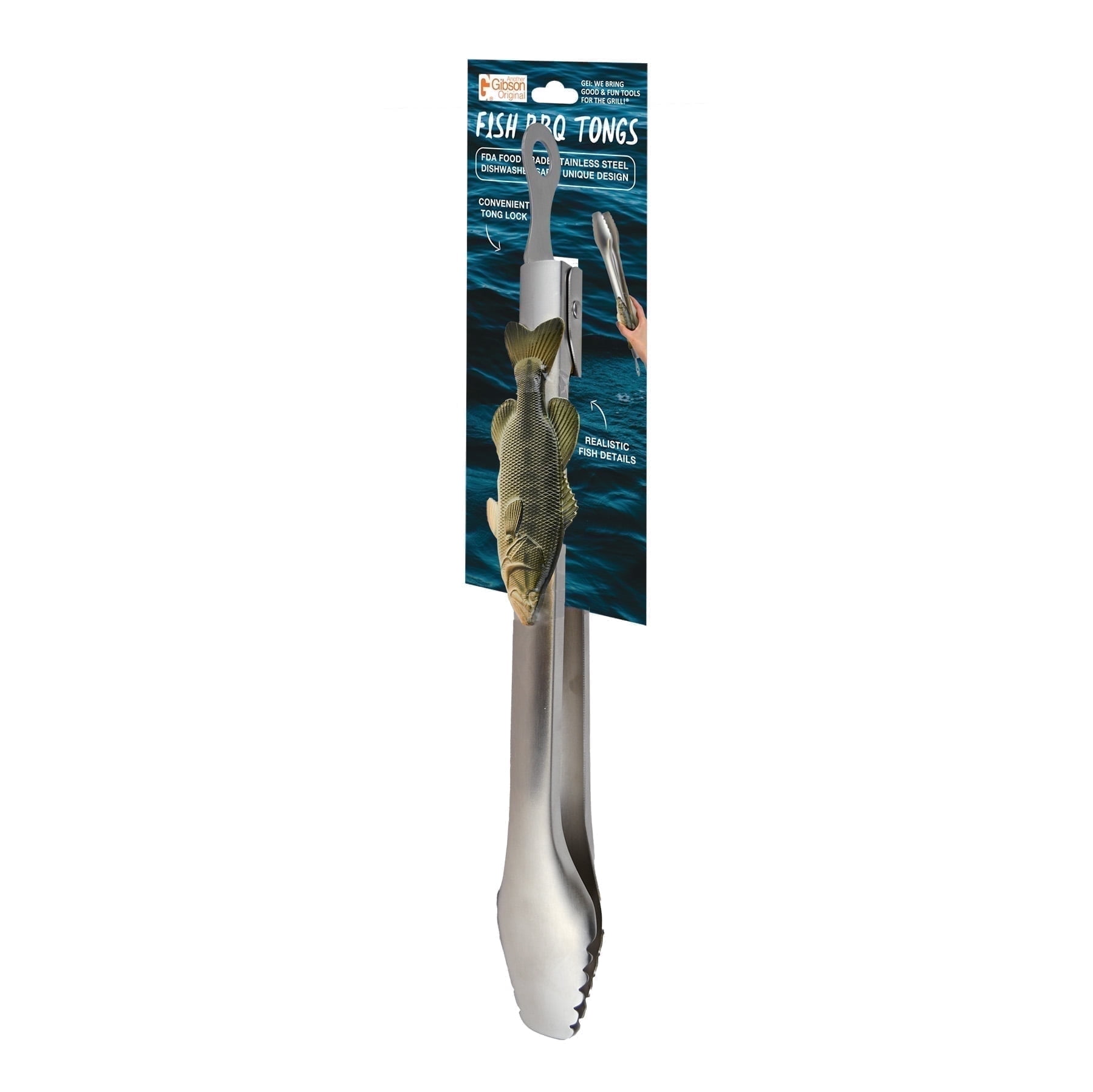 Bass Fish Non-Stick BBQ Tongs - Walmart.com