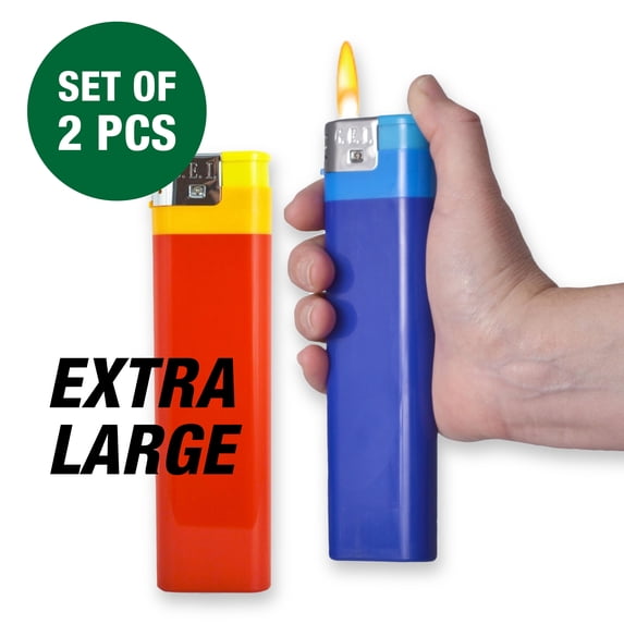G.E.I.® Ginormous Refillable Lighter - Multipack of 3 Large Jumbo ...