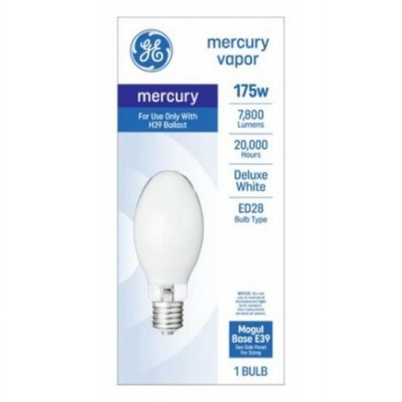 G E Lighting 252130 175W Mogul Base Outdoor Multi Vapor Metal Halide ...