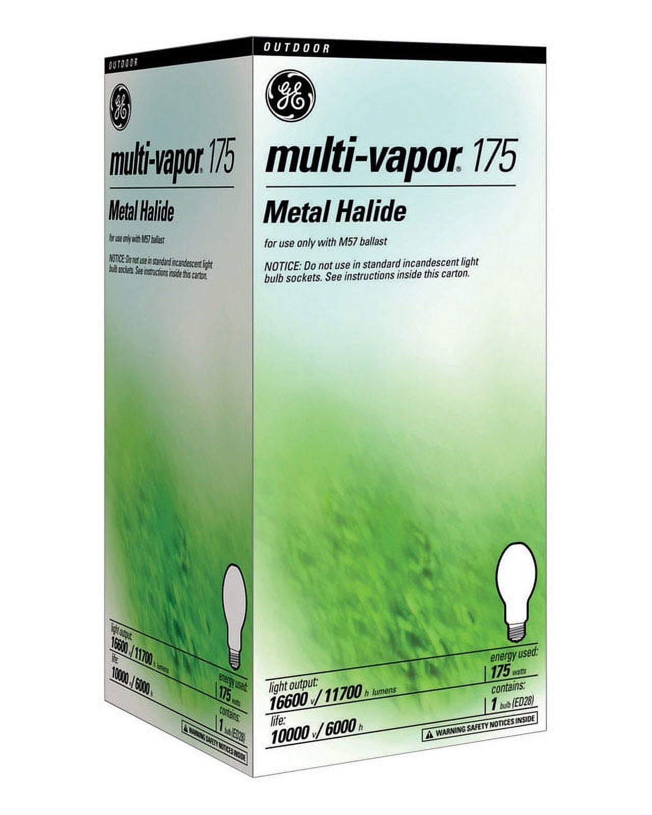 GE 26433 MVR175 /U/CP Multi-Vapor Quartz Metal Halide ED28 - Walmart.com
