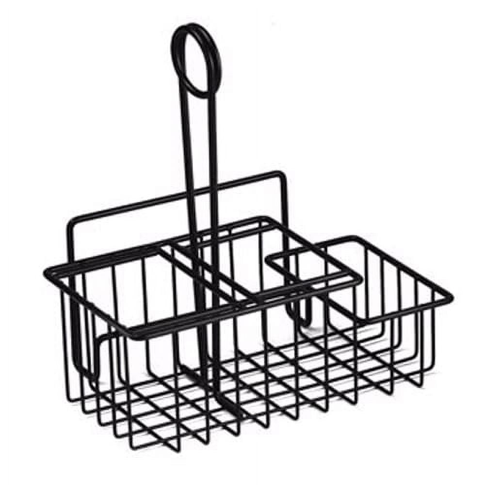Winco 4-31698 8 x 4.5 in. 3-Compartment Caddy with Menu Holder, 9 in ...