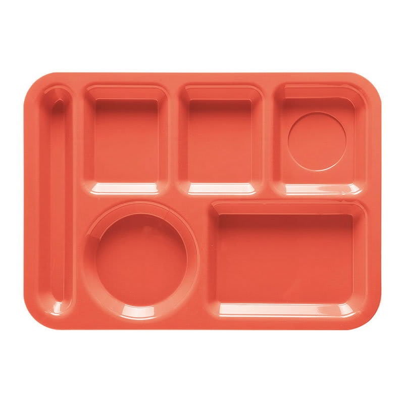 G.E.T. 6 Compartment School Cafeteria Tray, Left Handed, 10" x 14", Rio ...