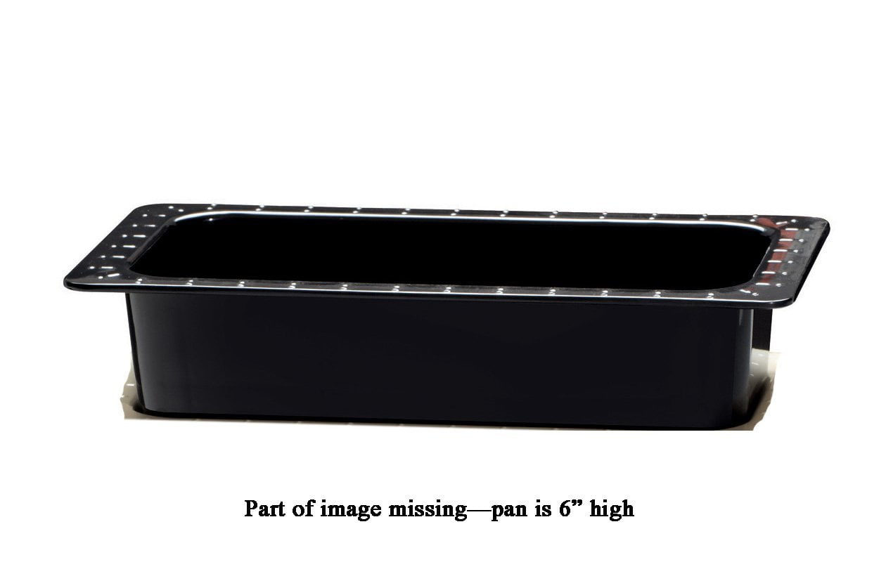 G.E.T. Black Third Size 6" Deep Insert Pan w/Rubber Feet - Walmart.com