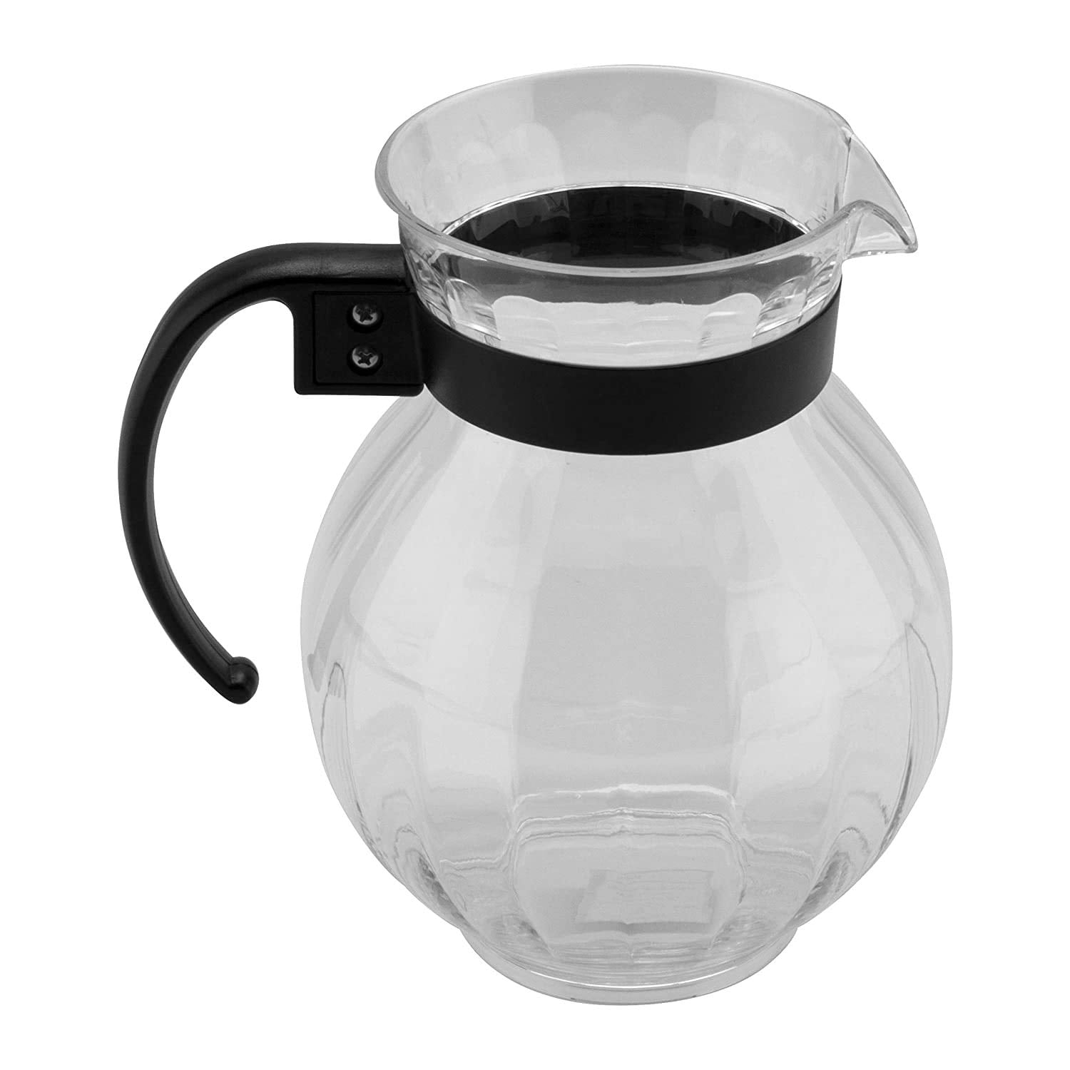 G.E.T. P-4091-PC-BK-EC Break-Resistant Round Plastic Serving Pitcher ...