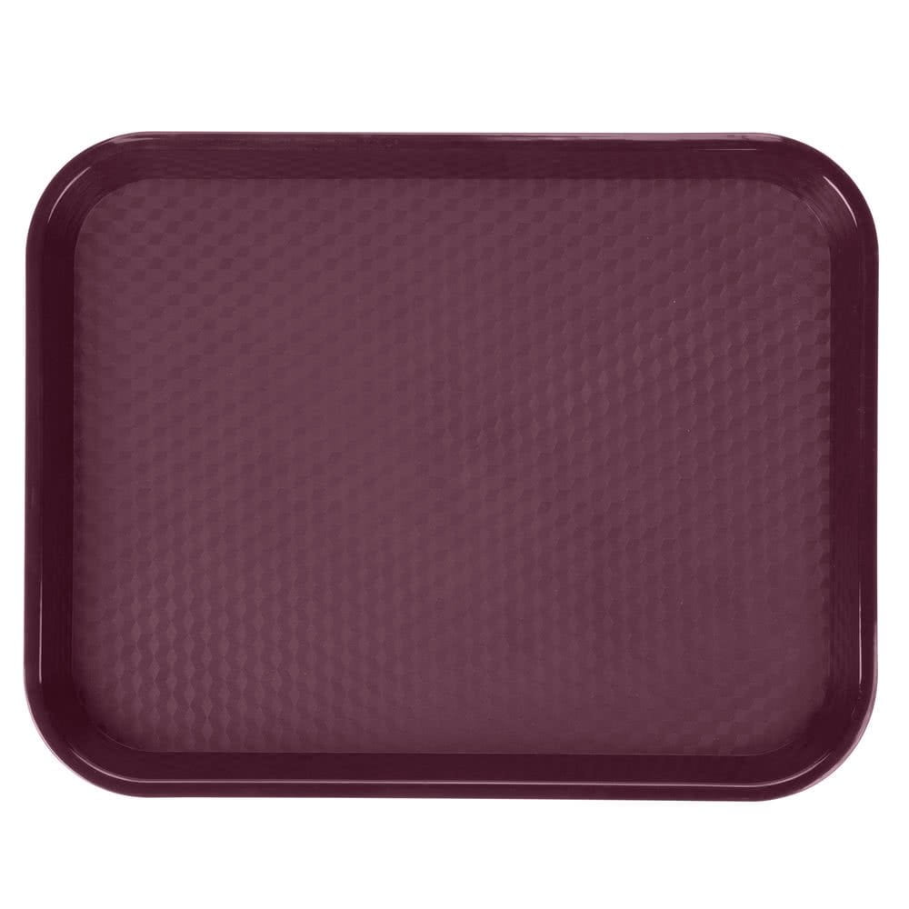 G.E.T. FT-16-BU Cafeteria / Fast Food Plastic Tray, 12" x 16", Burgundy ...