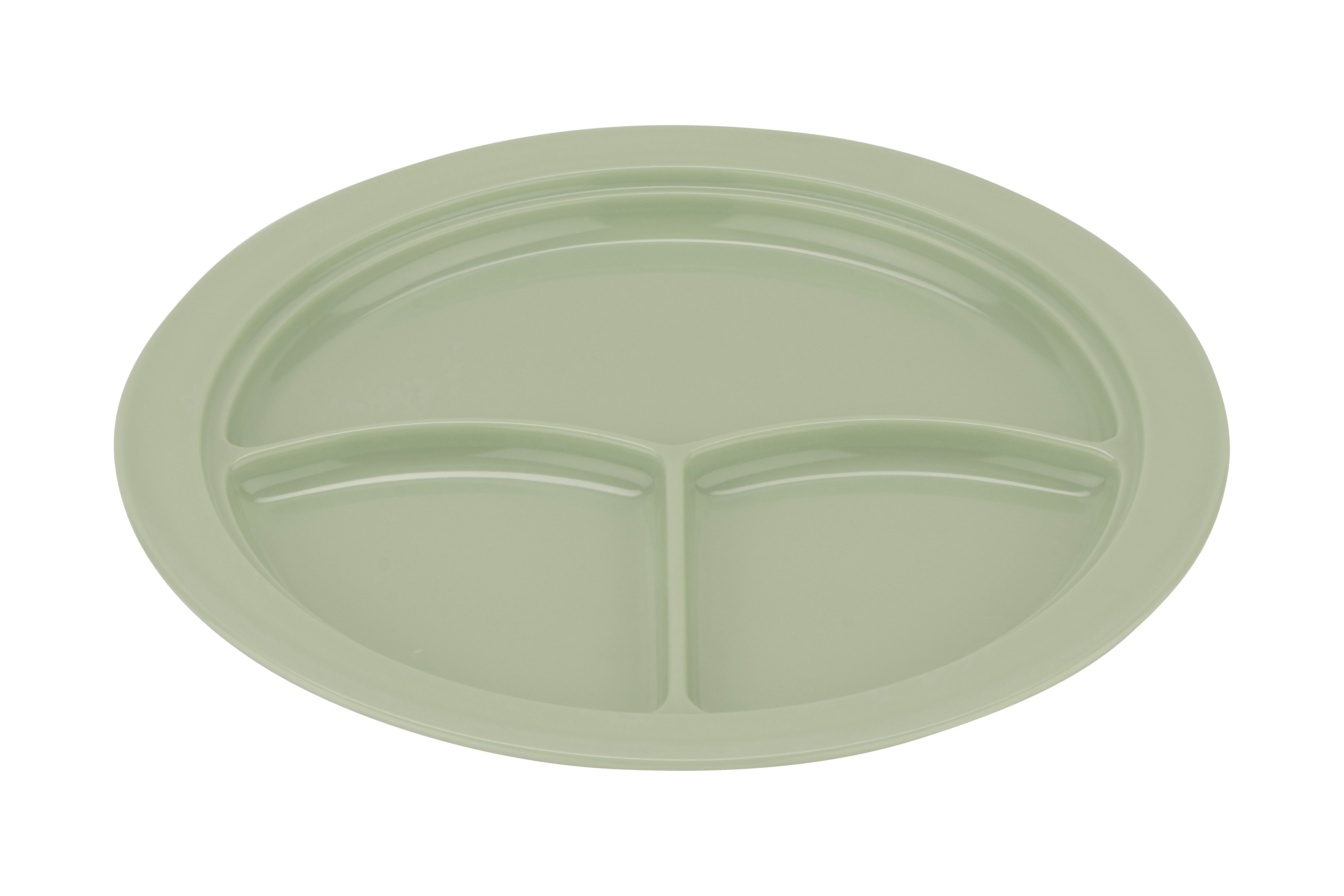 G.E.T. Heavy-Duty 3 Compartment Plastic Divided Compartment Plates ...