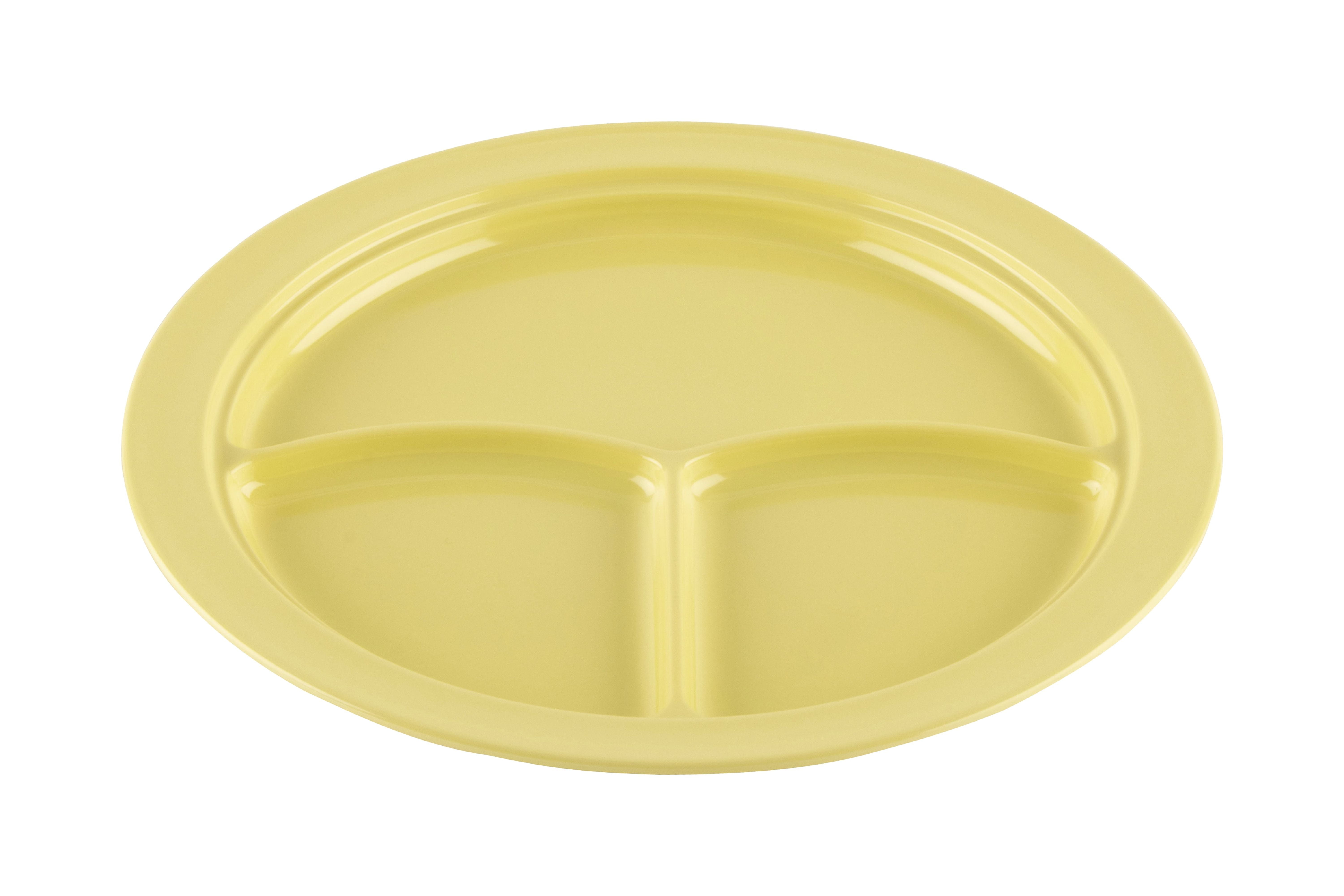 G.E.T. Heavy-Duty 3 Compartment Plastic Divided Compartment Plates ...