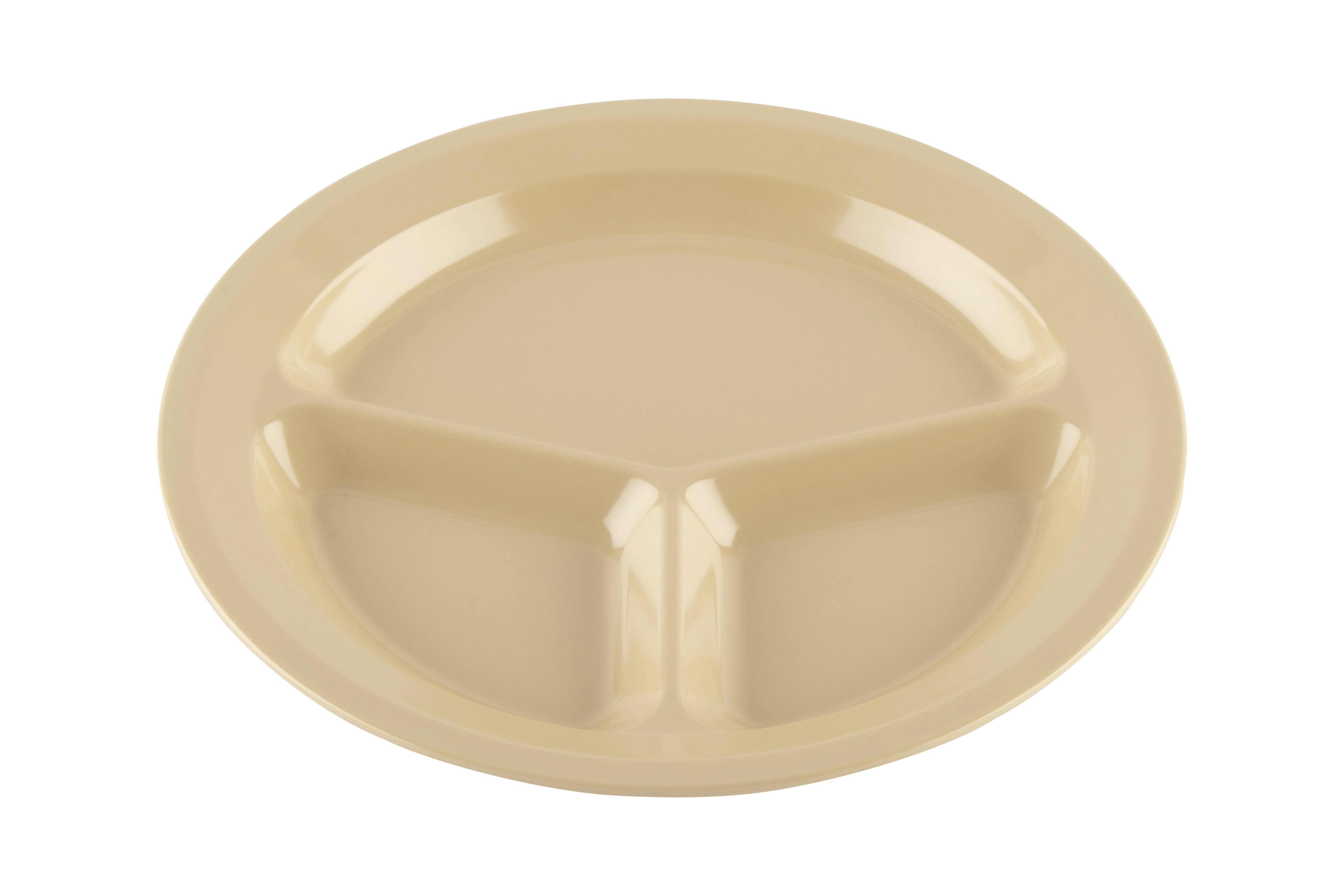 G.E.T. Heavy-Duty 3 Compartment Plastic Divided Compartment Plates ...