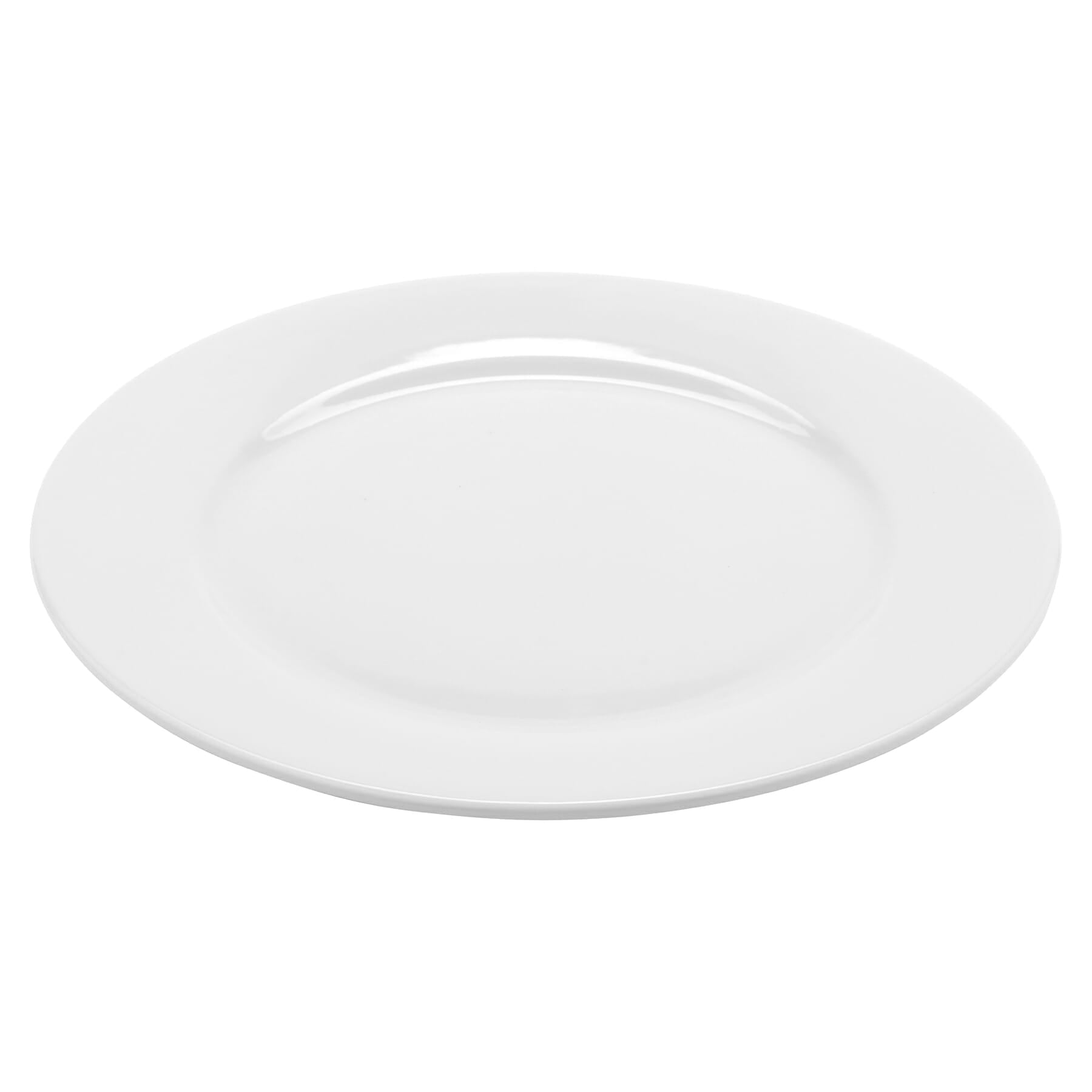 G.E.T. High-Strength Porcelain Rolled Edge Dinner Plate, 10.5", White ...