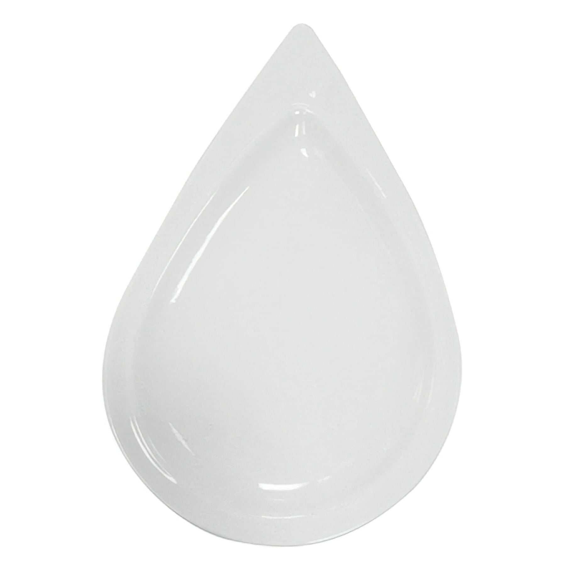 G.E.T. High-Strength Porcelain Teardrop Plate, 7.5", White (Set of 12 ...