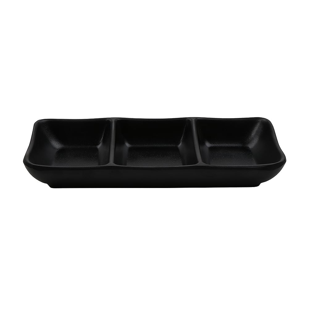 G.E.T. SD-7600-BK Nara Black 3-Compartment Dish - Dozen - Walmart.com