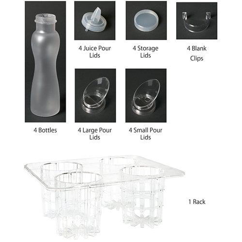 G.E.T. SDB-32-PC-SET Polycarbonate 32 Oz. Salad Dressing Bottles - Set ...