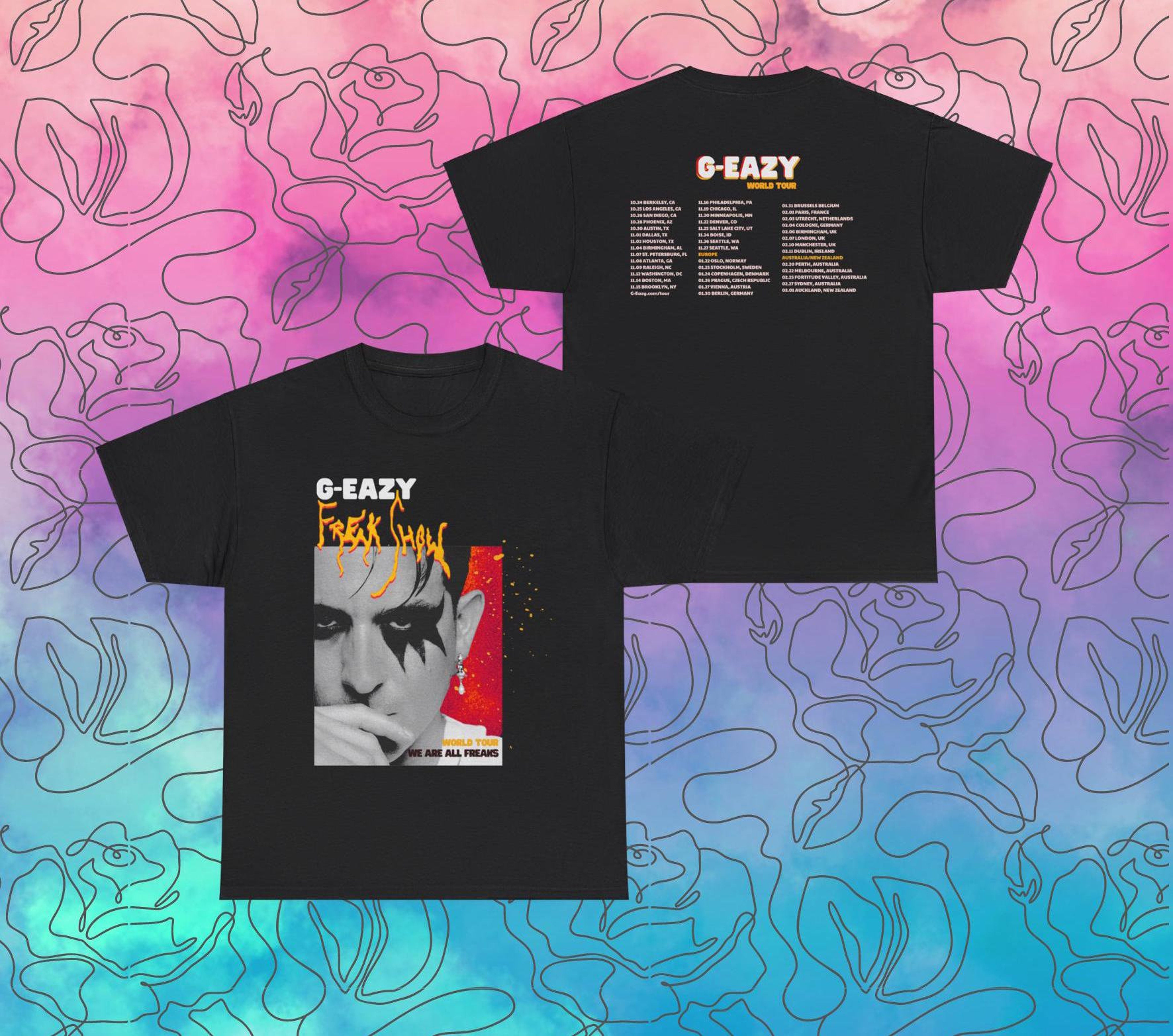 G-Eazy Shirt The Freak Show World Tour 2024 - Fan Inspired G-Eazy Tour ...