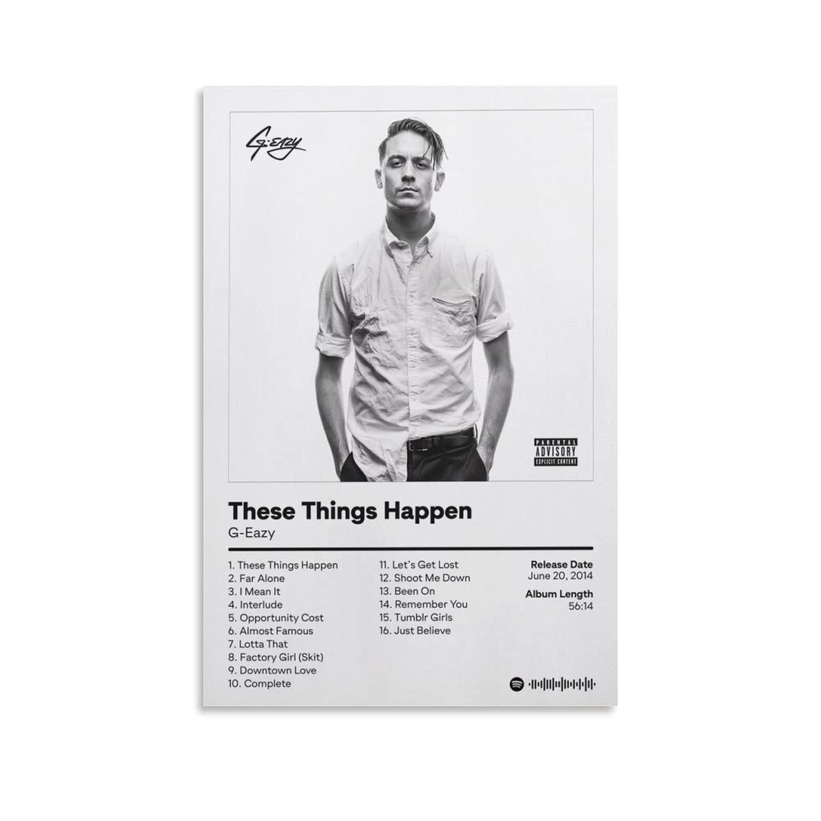 G Eazy - These Things Happen Poster Canvas Poster Wall Decorative Art ...