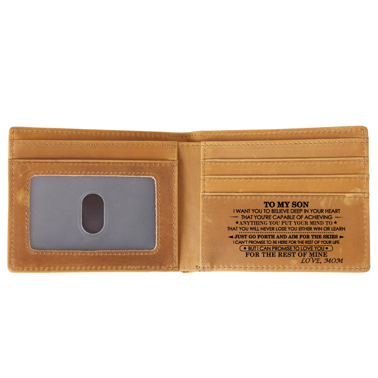 G Engraved Men'S Leather Wallet Pu Material Personalized Gift With ...