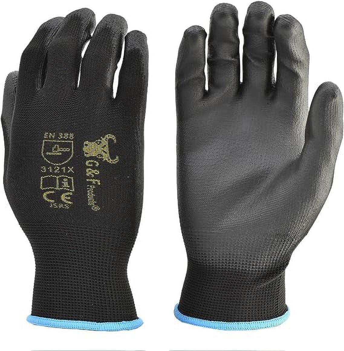 G&F 12 Pairs Men Work Gloves Lightweight Rubber Coated Gloves General ...